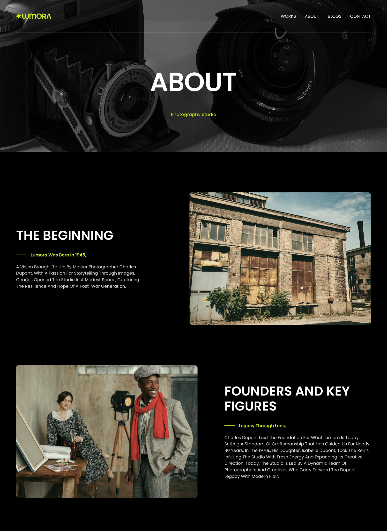 Lumora – Creative Portfolio & Photography WordPress Theme by Droip on Dribbble