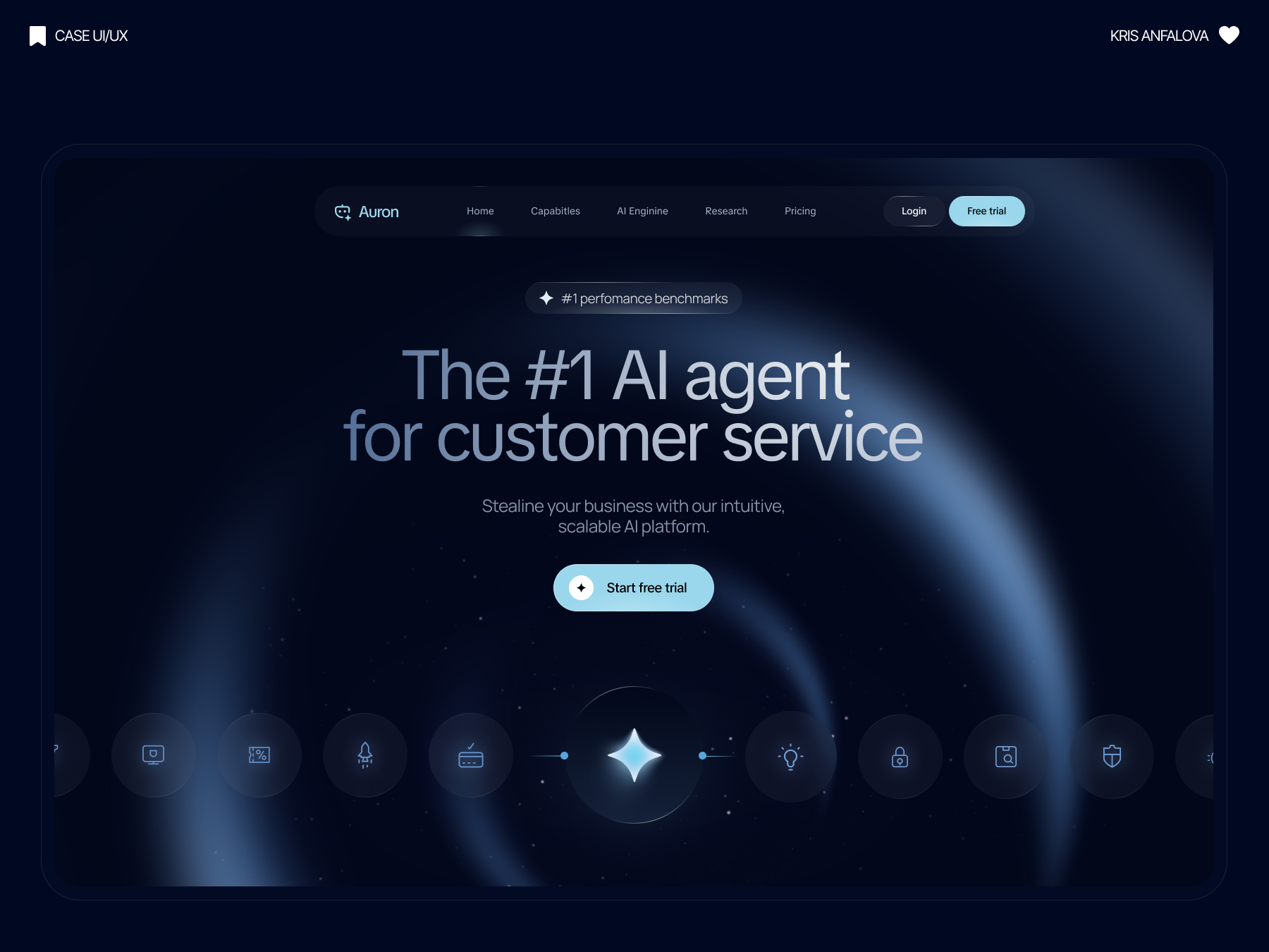 AI Customer Service Agent — SaaS Landing Page UI/UX by Kris Anfalova on ...