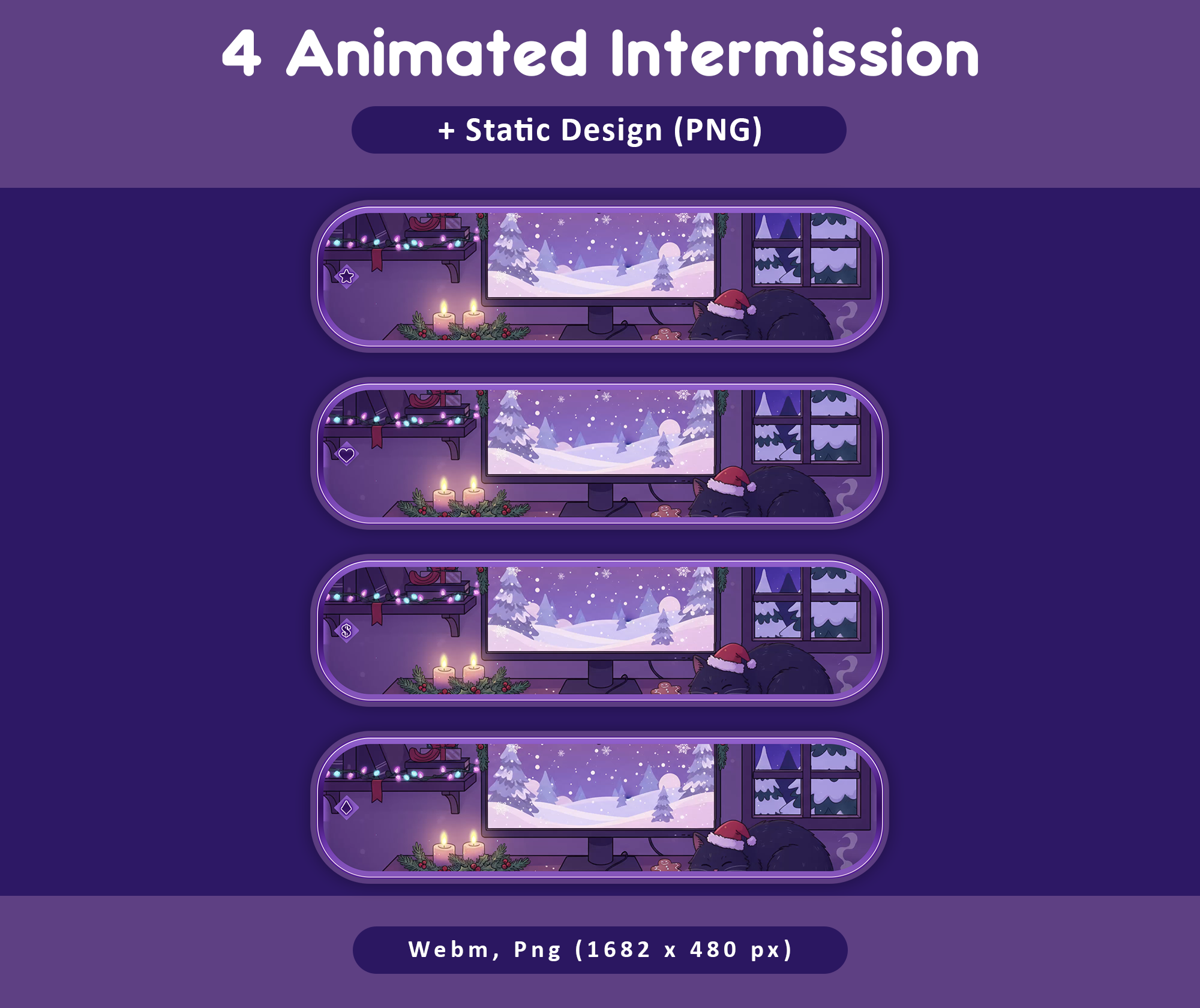 Christmas Snow Animated Stream Package Twitch Overlay,YouTube.. by ...