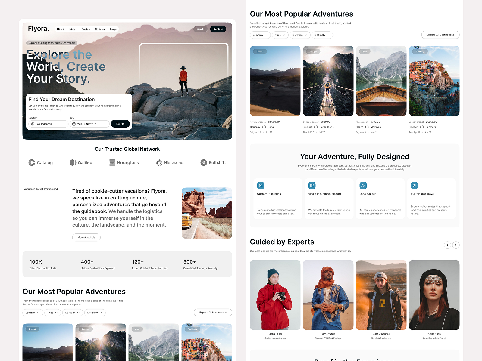 Adventure Travel Agency Website UI/UX Design by ilias miah Hire Now for ...