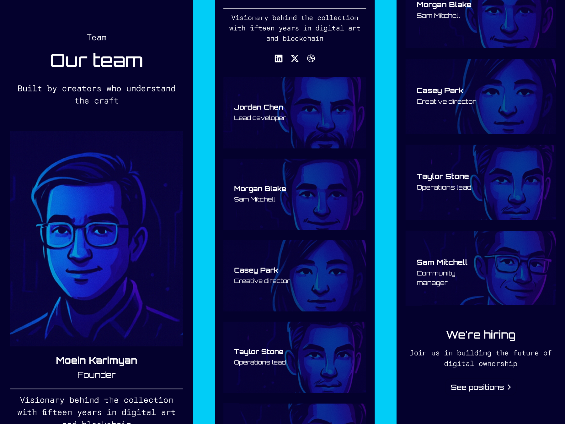 CyberCrows — Team Section by Moein Karimyan on Dribbble