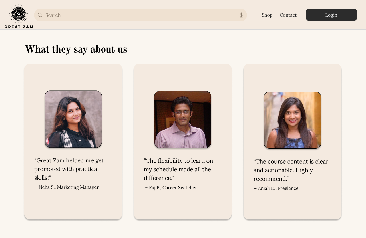 Testimonial Section UI by Armaan Shaikh on Dribbble
