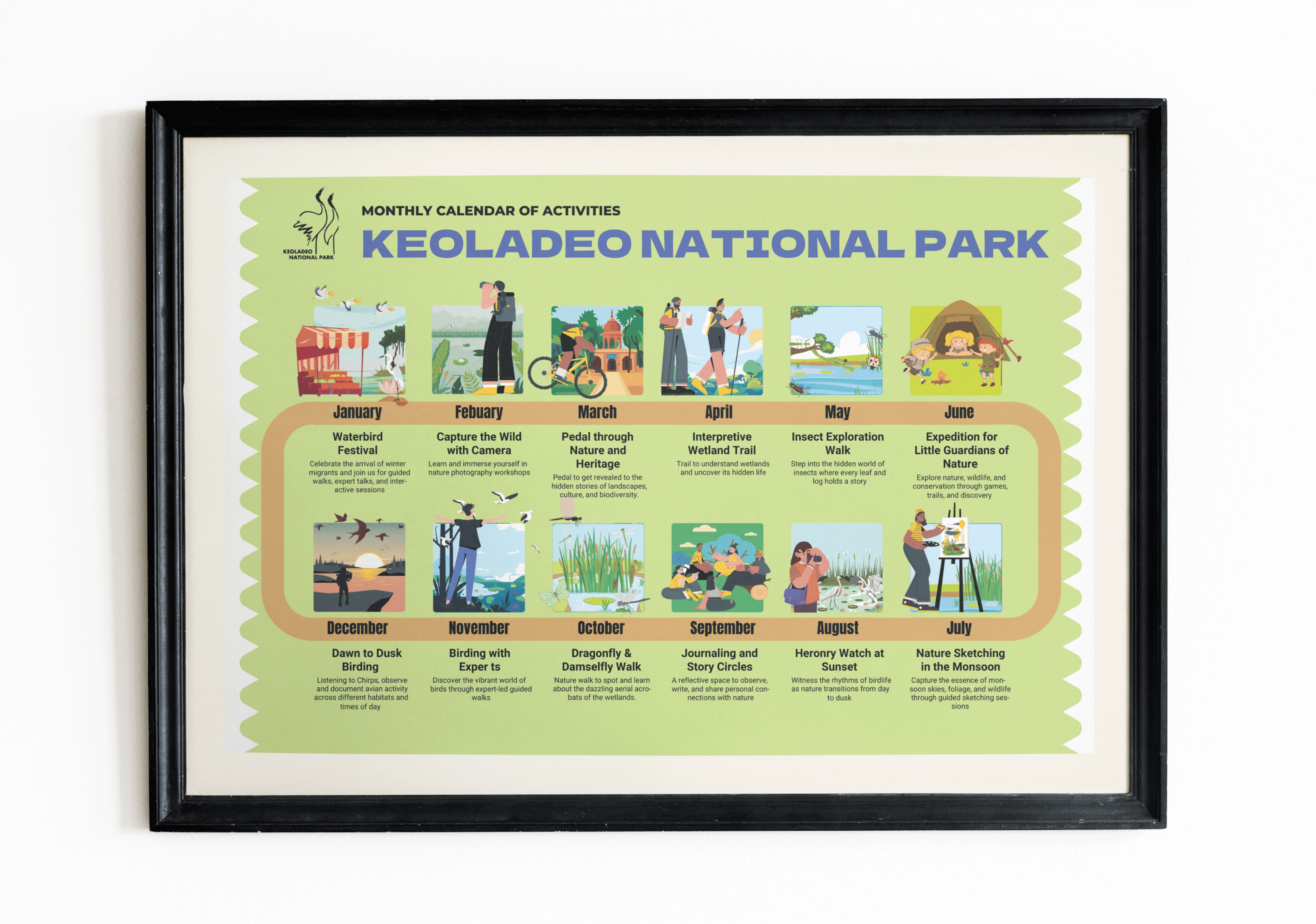Monthly Calendar of Activities - Keoladeo National Park by Anchit Gupta ...