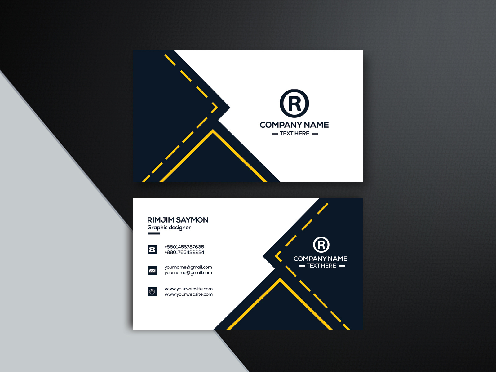 Business card design by rimjim on Dribbble