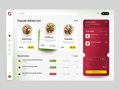 UI/UX Design for Food Delivery App by Daniela Gonzales on Dribbble