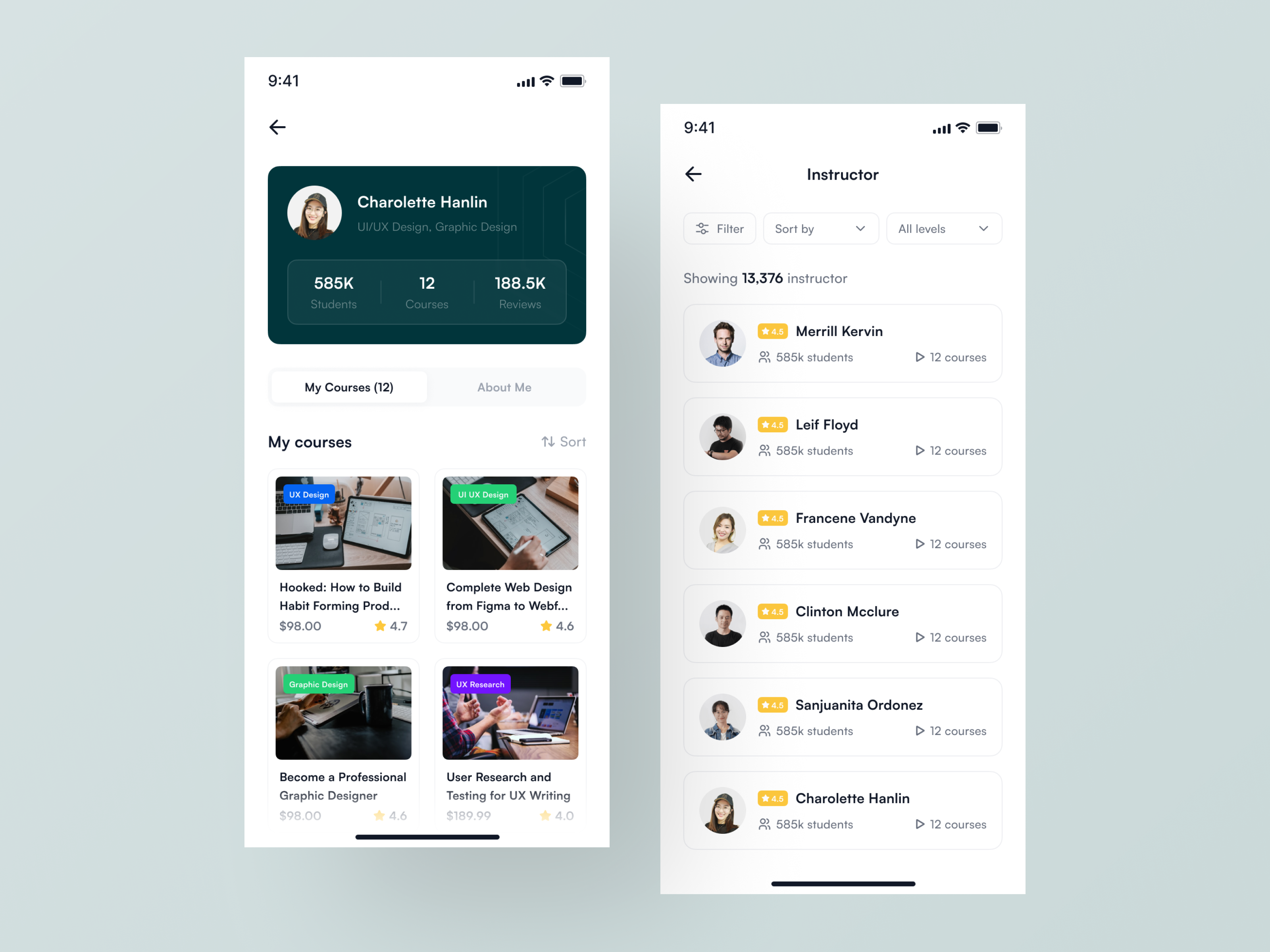 Courser - Online Learning App UI Kit by Pixlayer Interface for Pixlayer ...