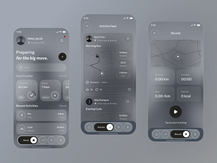 Fitness App Design Concept by Fazlur Rahman on Dribbble