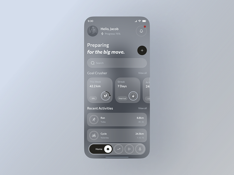 Fitness App Design Concept by Fazlur Rahman on Dribbble