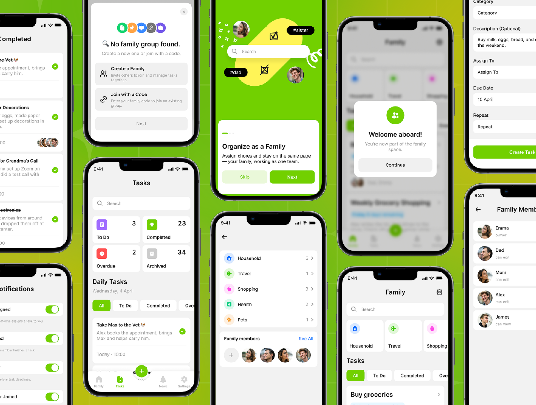 TaskNest - Family Task Planner App UI Kit by Webnum on Dribbble