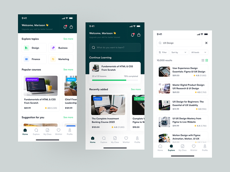 Courser - Online Learning App UI Kit by Pixlayer Interface for Pixlayer ... Courser - Online Learning App UI Kit by Pixlayer Interface for Pixlayer ...