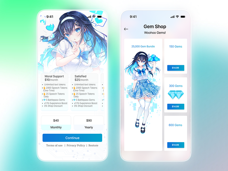 Premium Subscription UI – Anime App UI by UIOVIA ® on Dribbble