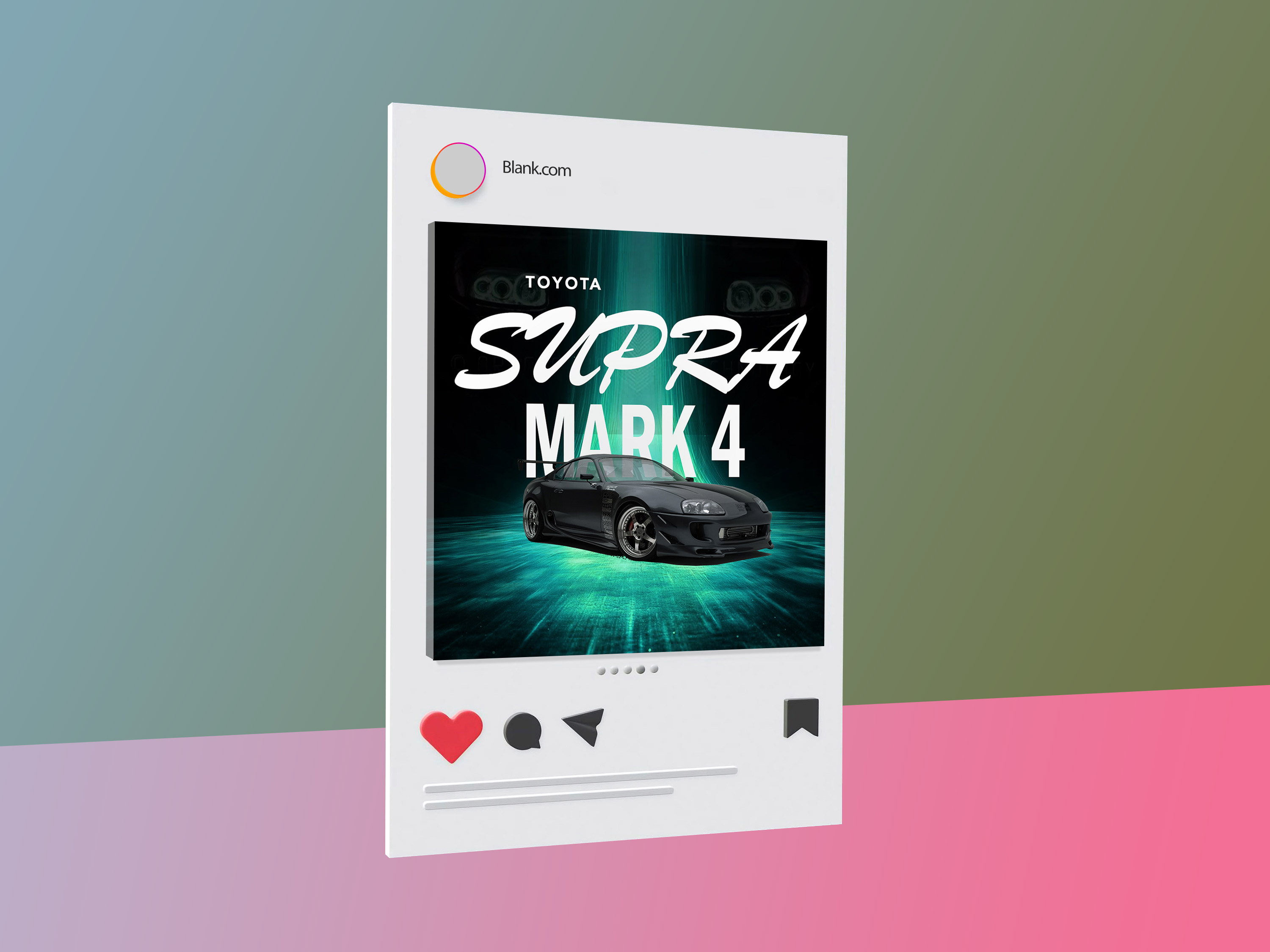Modern Car Poster Design - Supra MK4 by Joyjith Chanda Priom on Dribbble