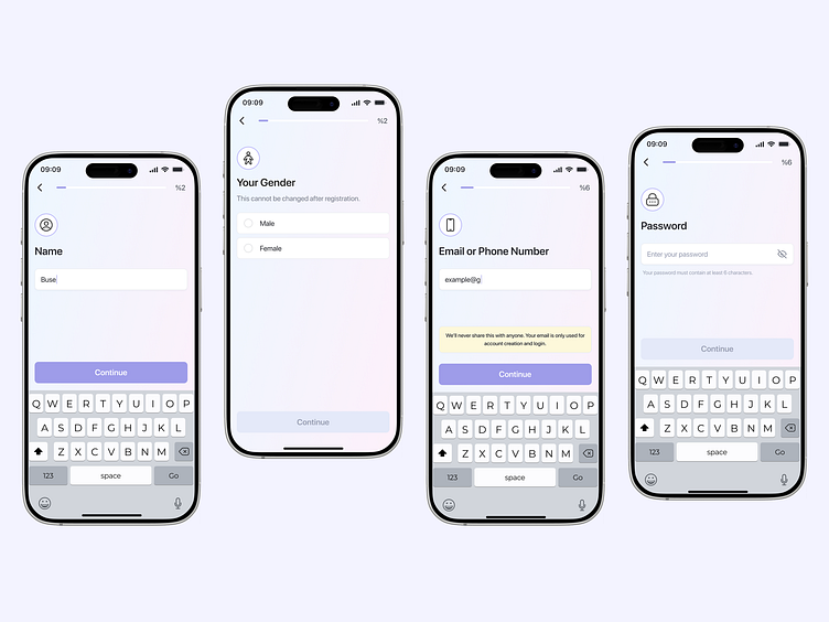 Dating App – Registration Flow (Part 1) by Buse Uğurlu on Dribbble