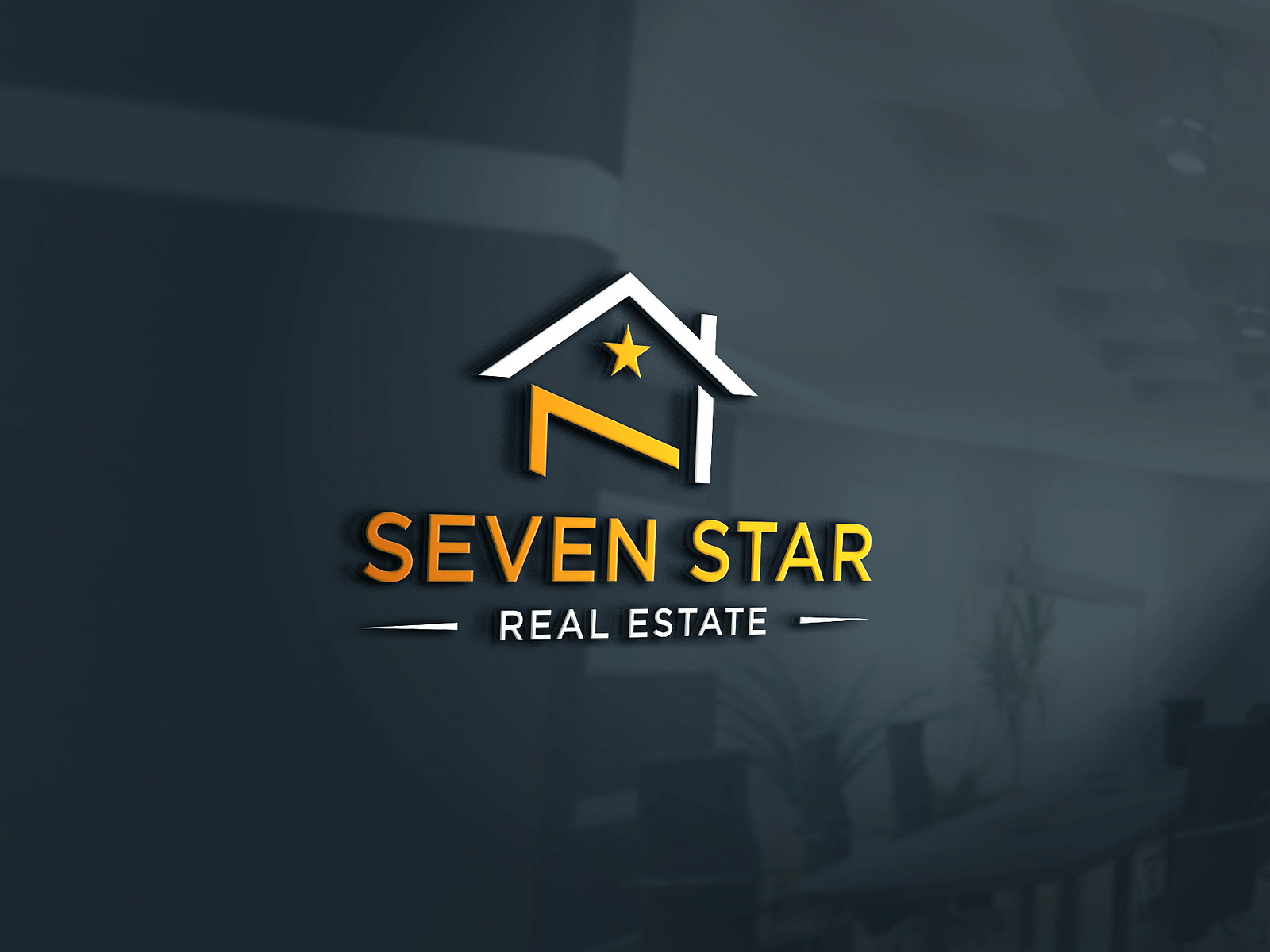 Seven Star Real Estate Logo Design | Premium House Star Concept by ...