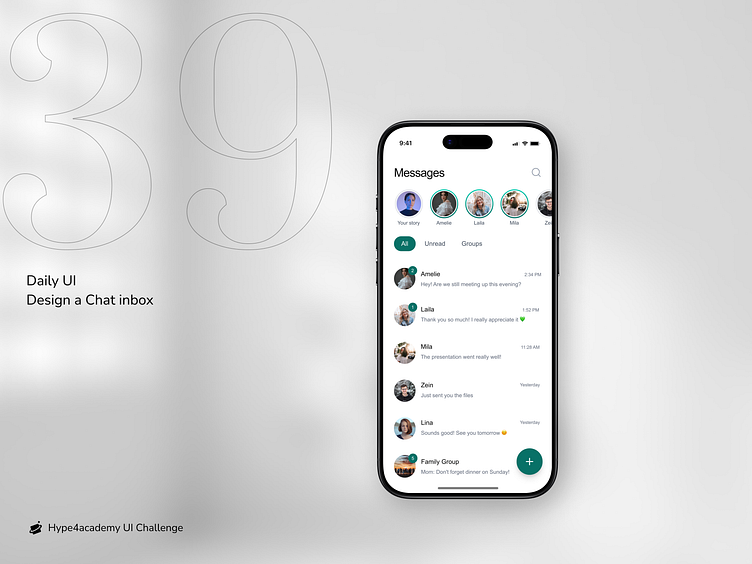 Daily UI Challenge #39 - Chat Inbox by Yara Alkadi on Dribbble
