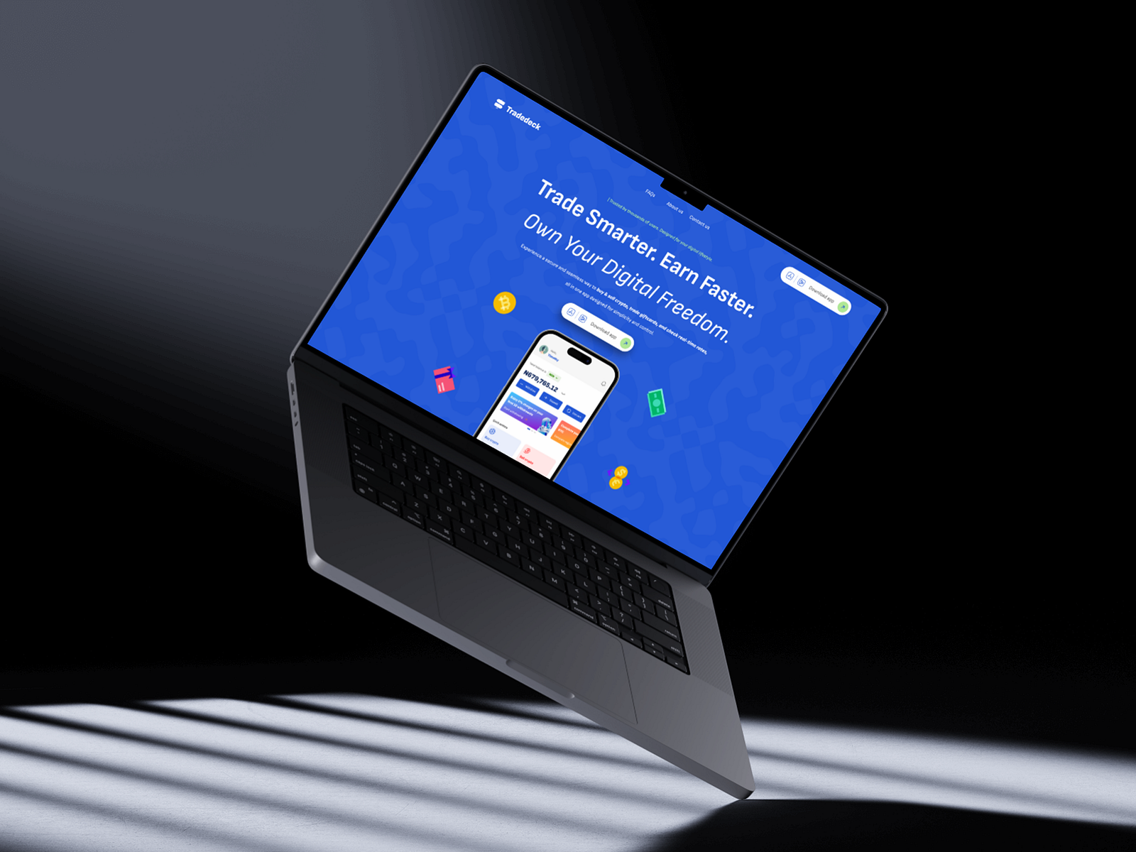 TrdeDeck Landing Page by Oni Timothy on Dribbble