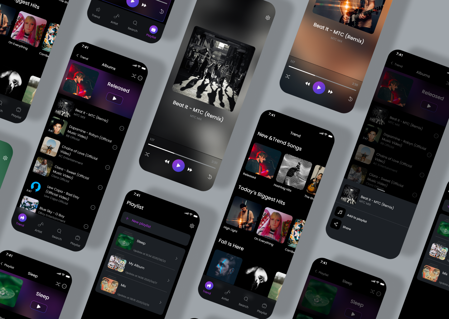 Music App by Dung Tran on Dribbble