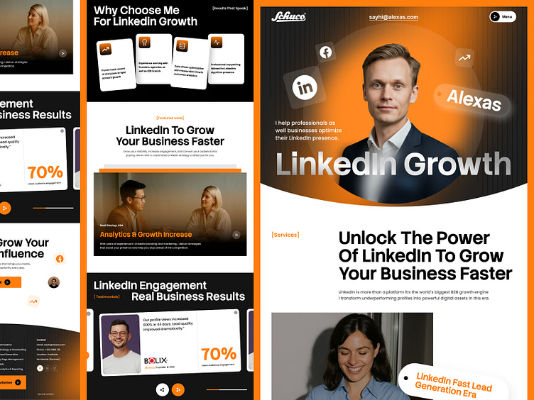 Linkedin Growth - Portfolio Website - Web design - Landing page by ...