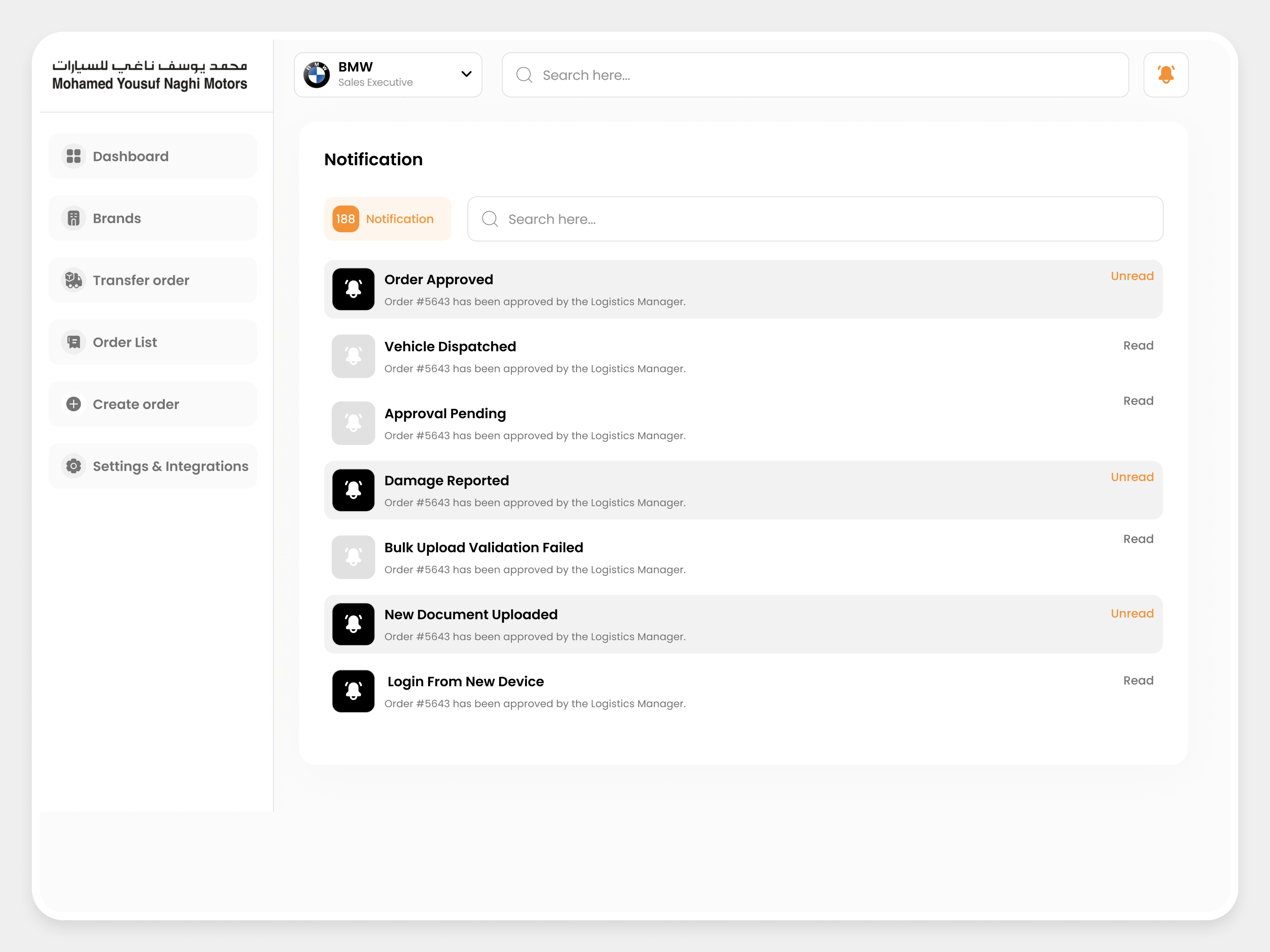 Vehicle Transportation Management System Web App UI UX Design by Rizwan ...