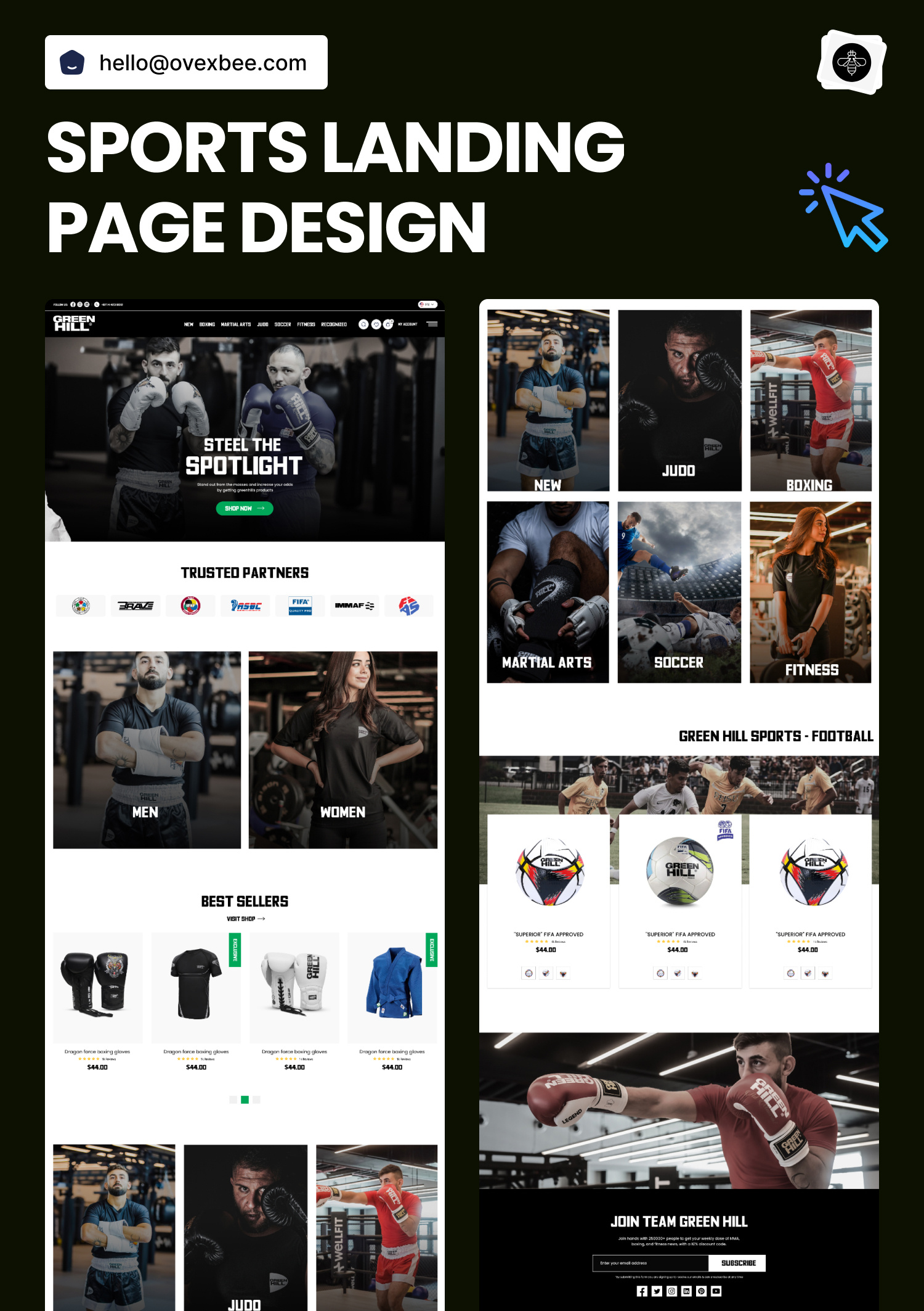 Sports Website Design / Sports Landing Page design by Mohsin Ayub on ...