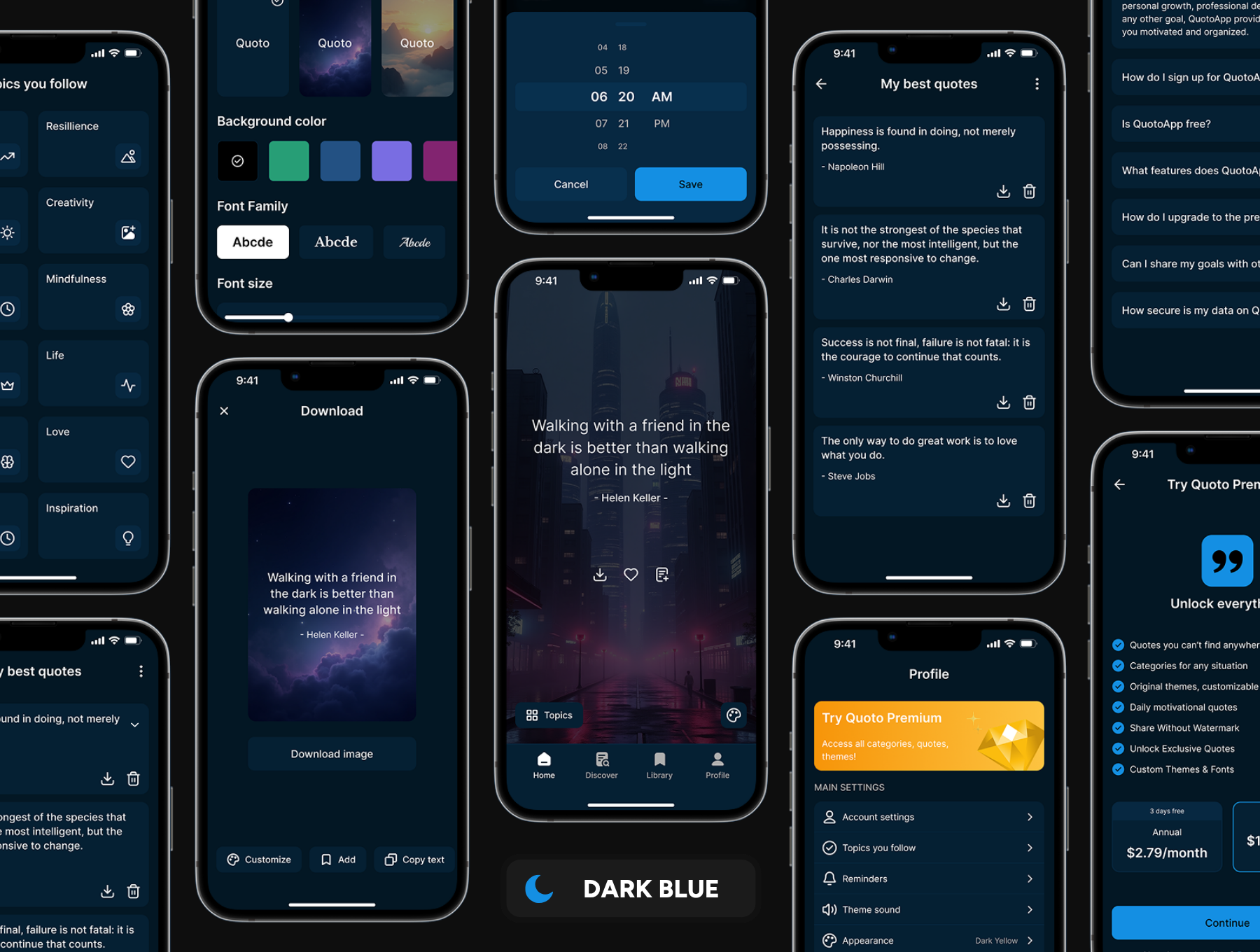 Quoto - Daily Quotes App UI Kit by Webnum on Dribbble
