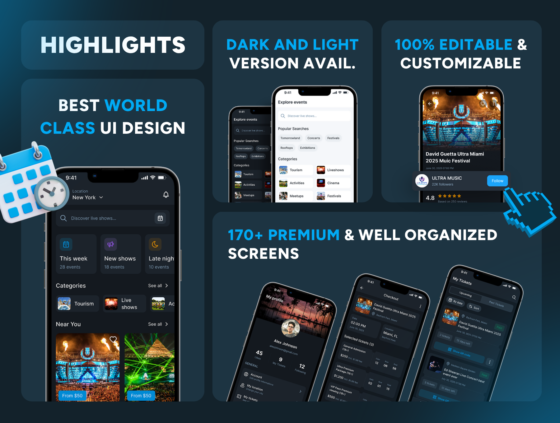 EVENTY - Event Booking App UI Kit by Webnum on Dribbble