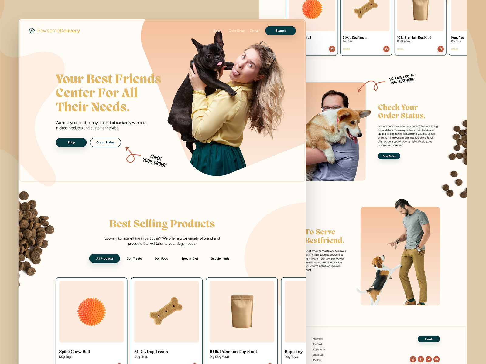 Pawsome Sample Site by Chad Parise on Dribbble