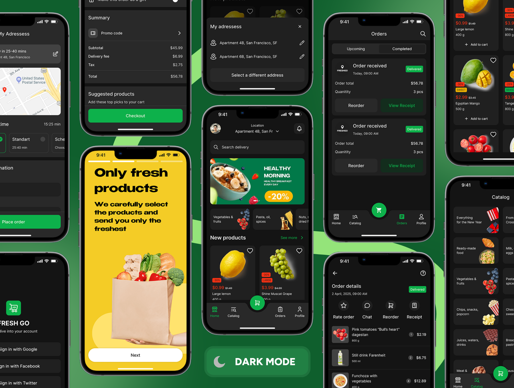 FreshGo - Grocery Store App UI Kit by Webnum on Dribbble