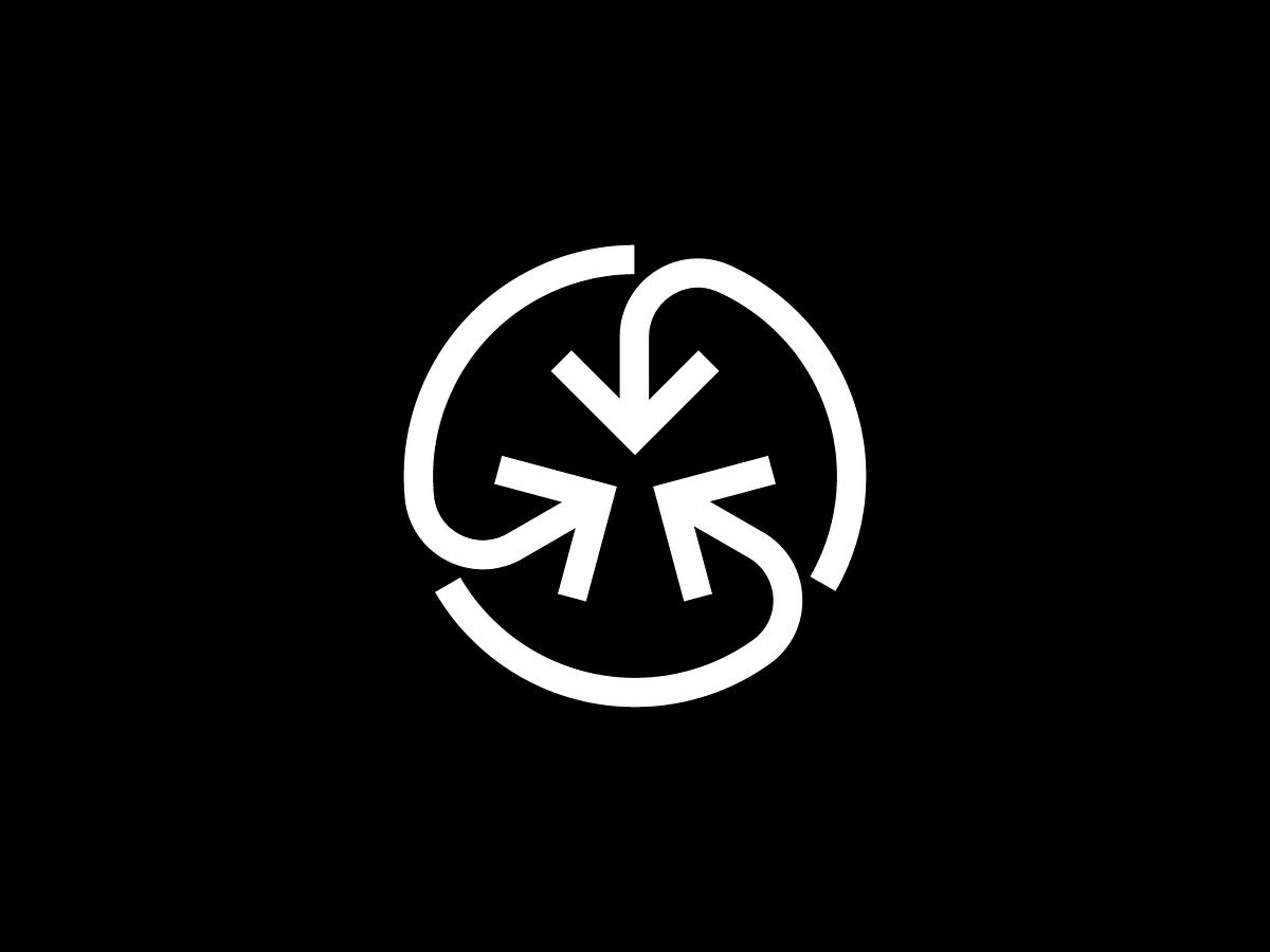 Converge Arrow Loop Logo Mark by Artology on Dribbble