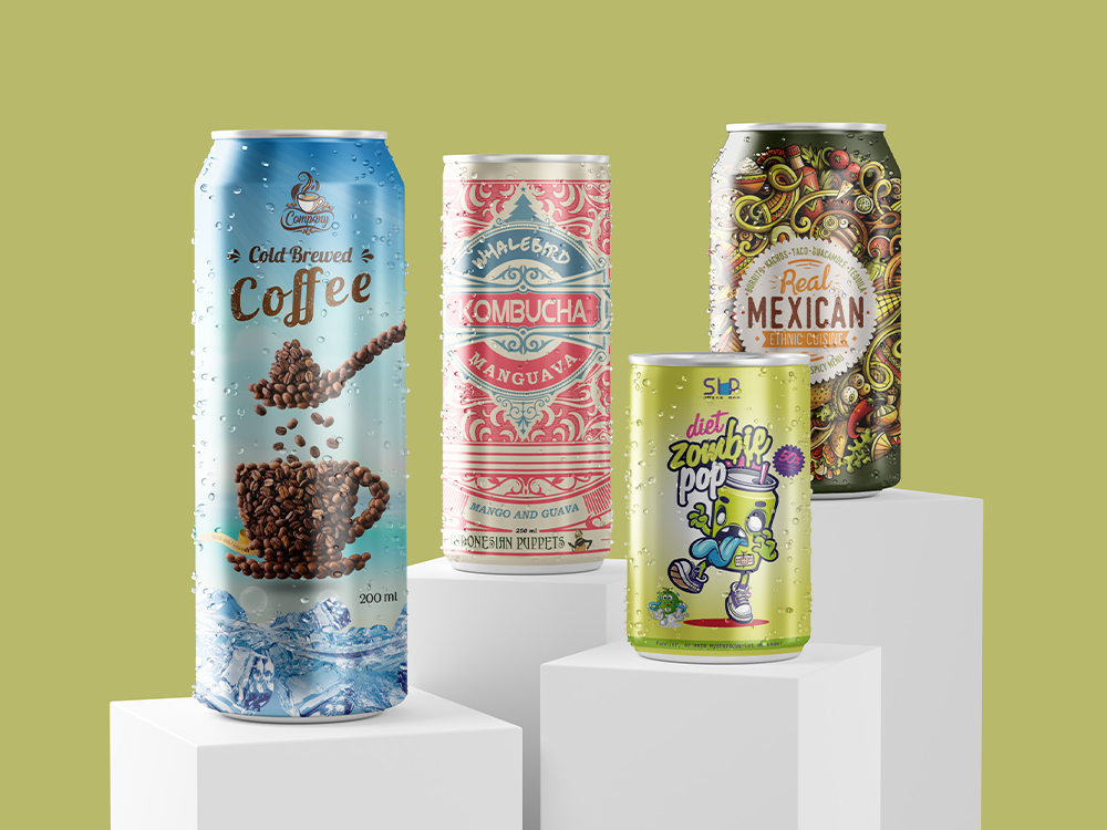 Beverage Can Label Design — Modern & Refreshing Packaging by Md Sayed ...