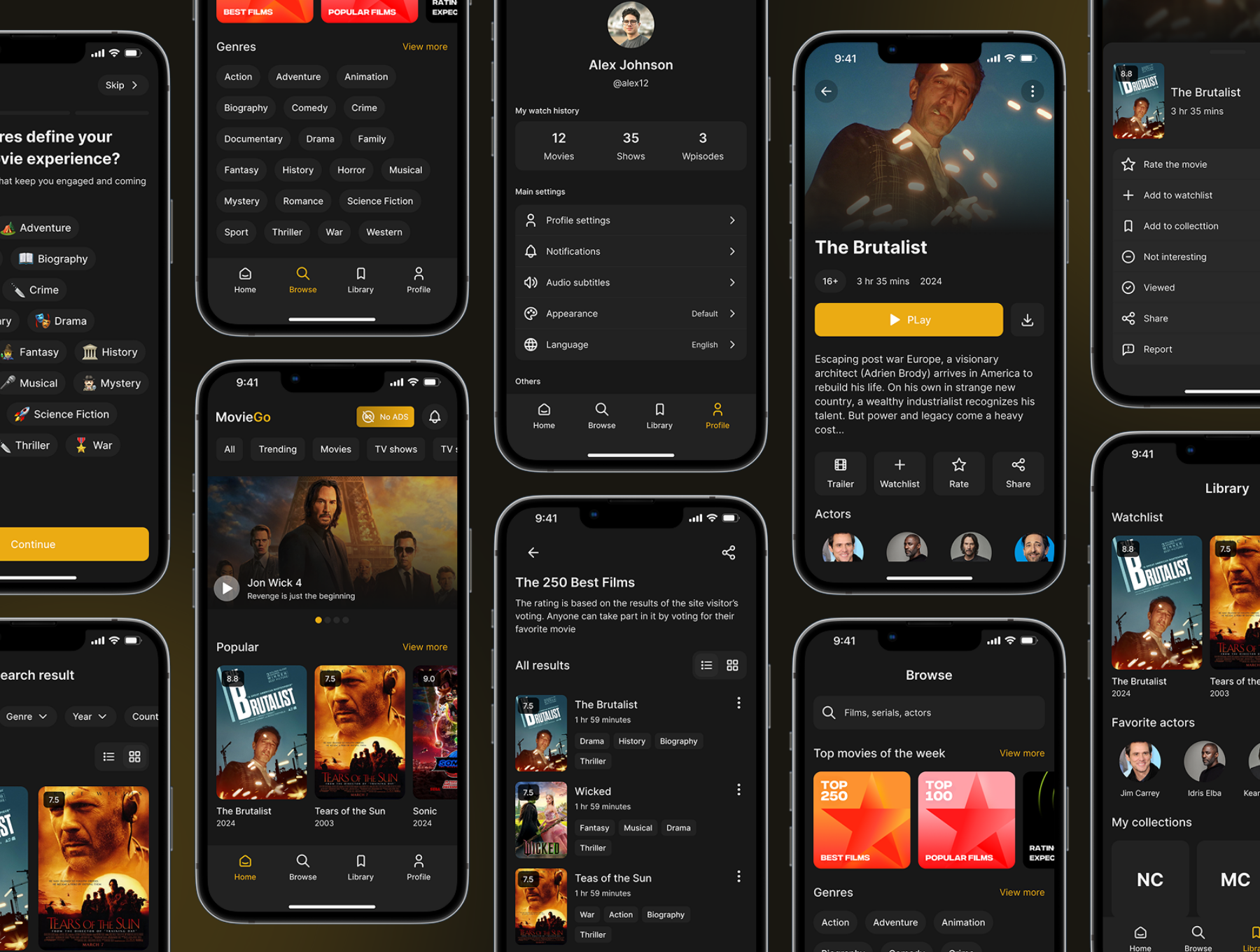 MovieGo - Stream Movies App UI Kit by Webnum on Dribbble