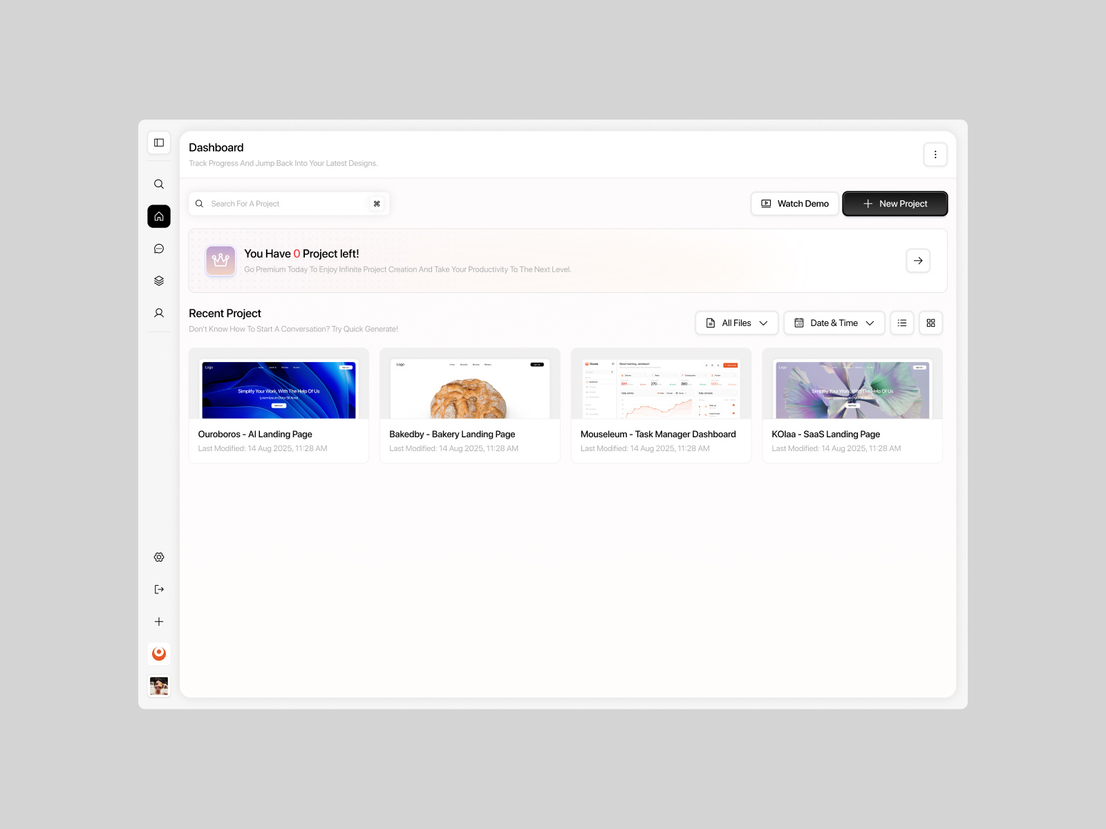AI Design Ideation Dashboard - Ouroboros by Potara Studio on Dribbble