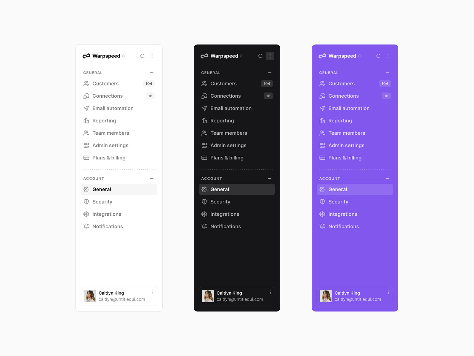 Sidebar navs — Untitled UI by Jordan Hughes® on Dribbble