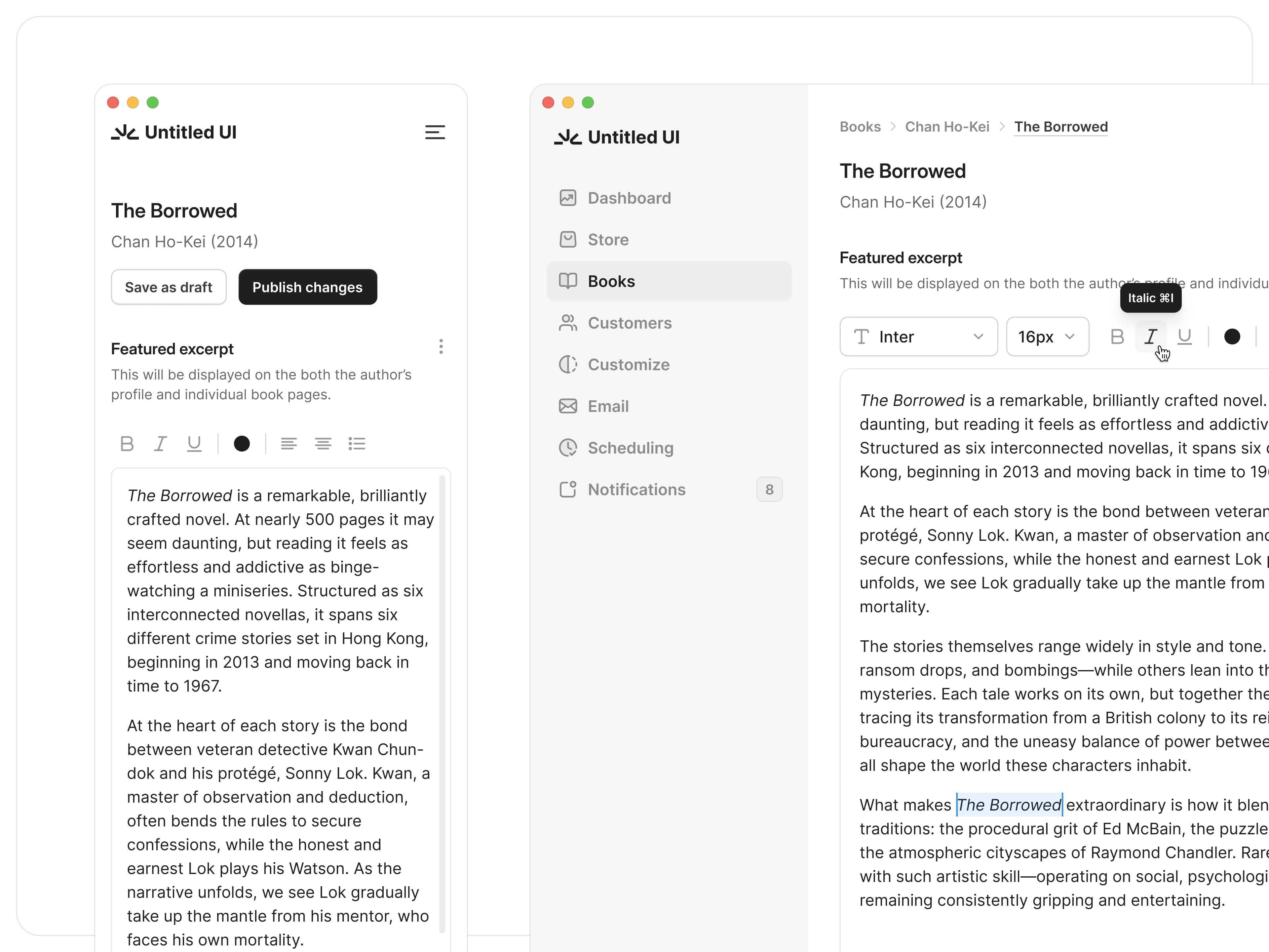 CMS editor — Untitled UI by Jordan Hughes® on Dribbble