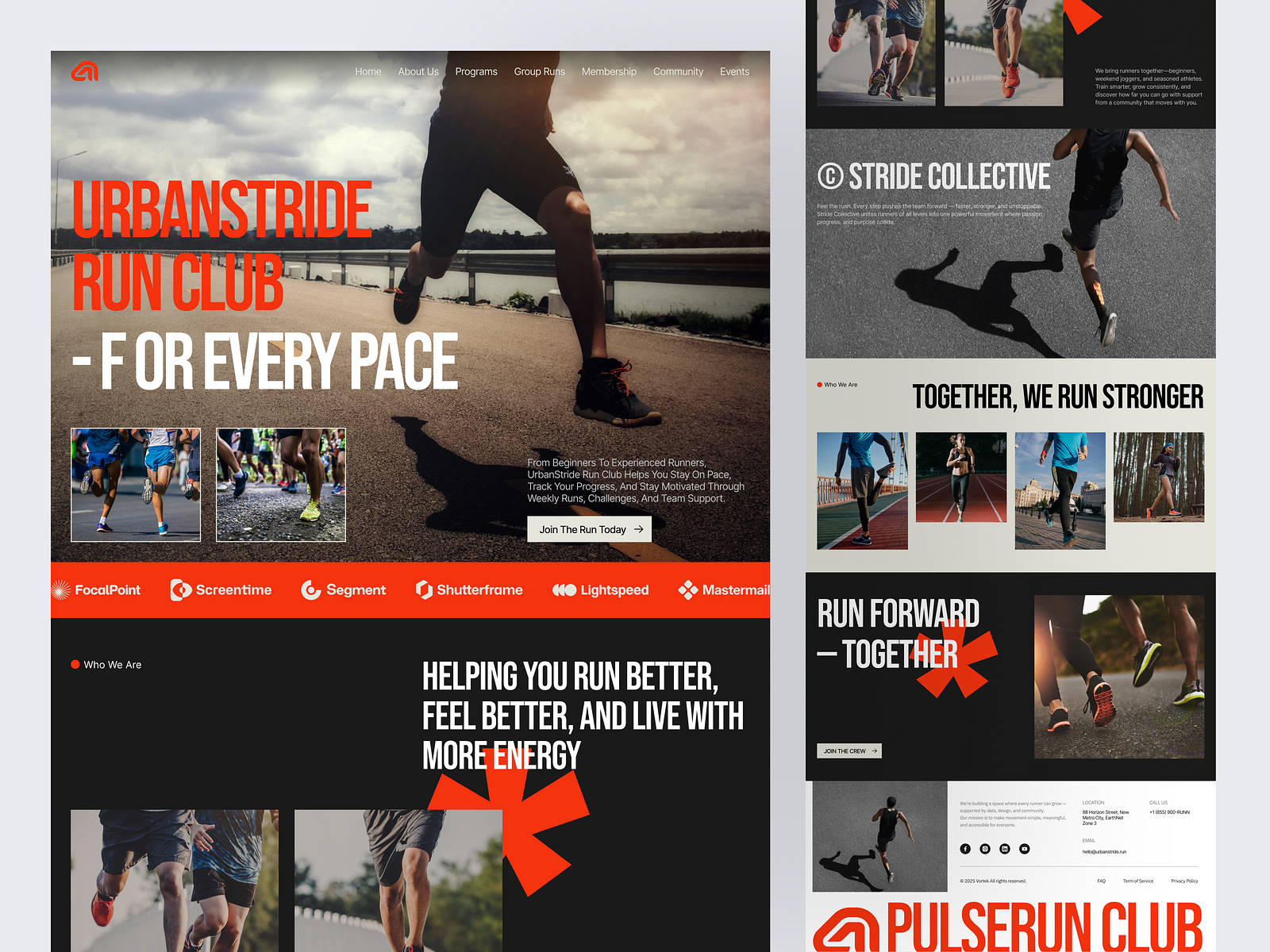 Running Event Website by Ahmad Faizien for OnPoint Studio on Dribbble