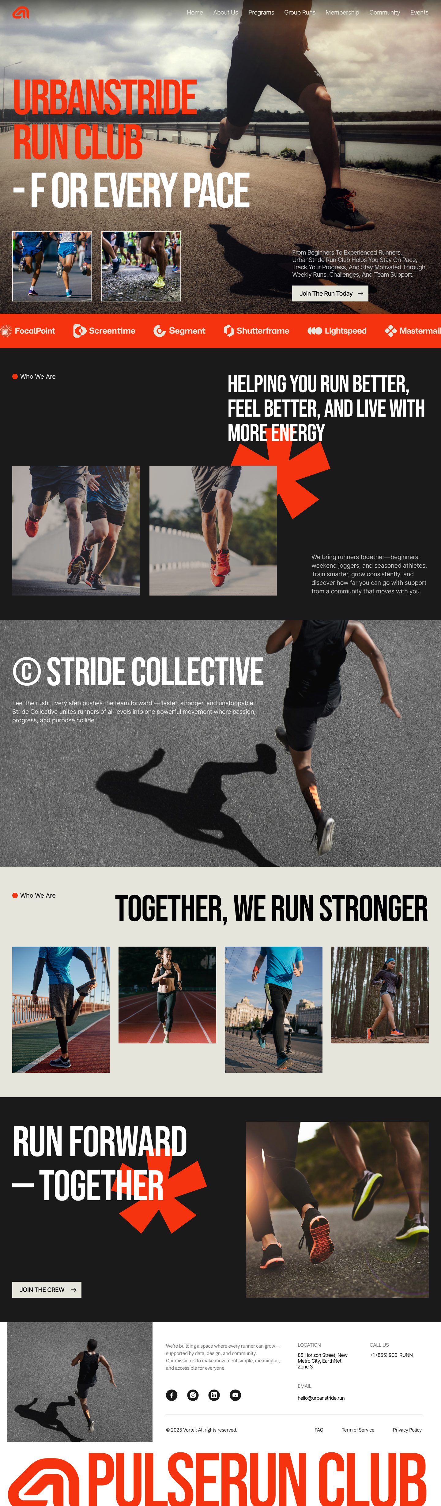 Running Event Website by Ahmad Faizien for OnPoint Studio on Dribbble