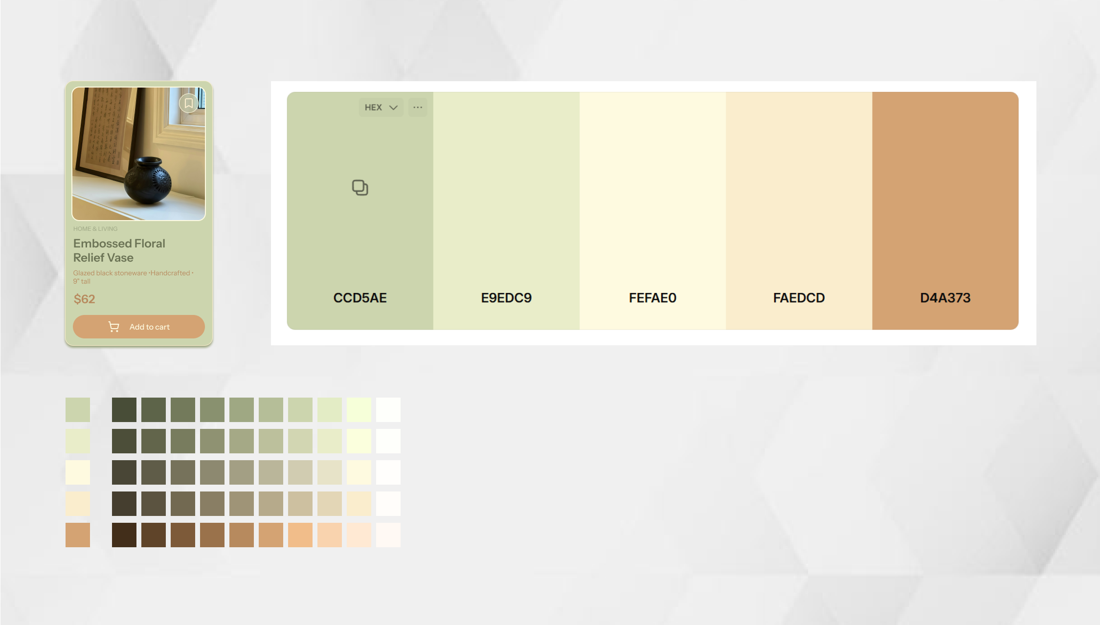 Minimal Product Card – 5-Color E-commerce UI by Omoigui Collins on Dribbble