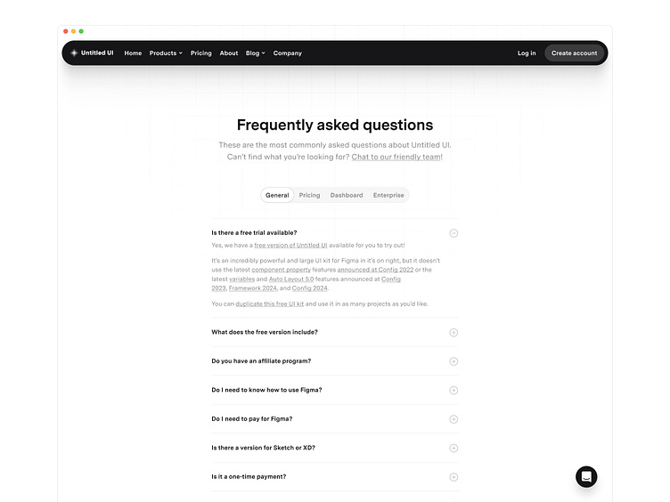 Frequently asked questions — Untitled UI by Jordan Hughes® on Dribbble