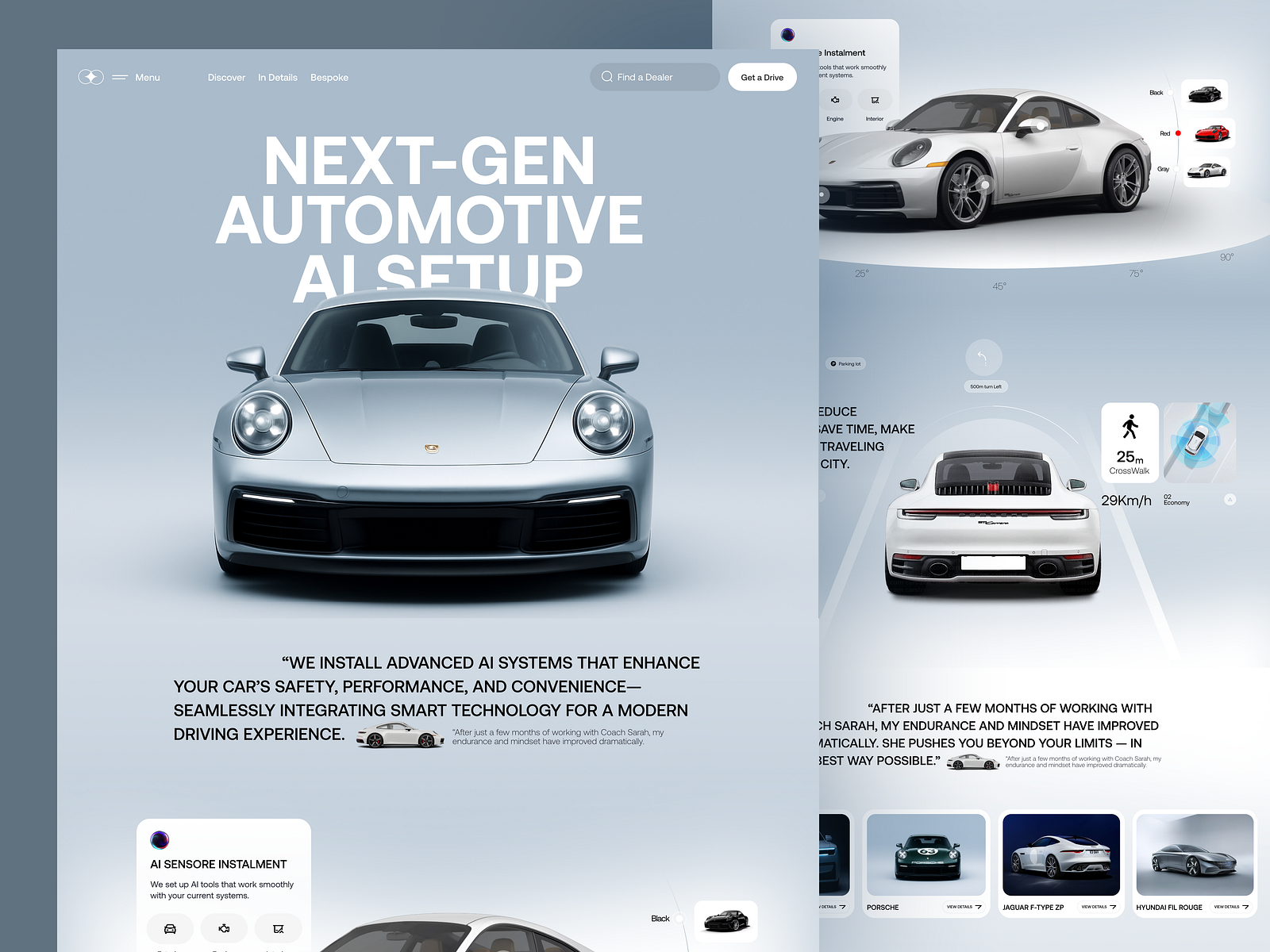 Next-Gen Automotive AI Setup — Smart Car Tech Landing Page Desig by ...