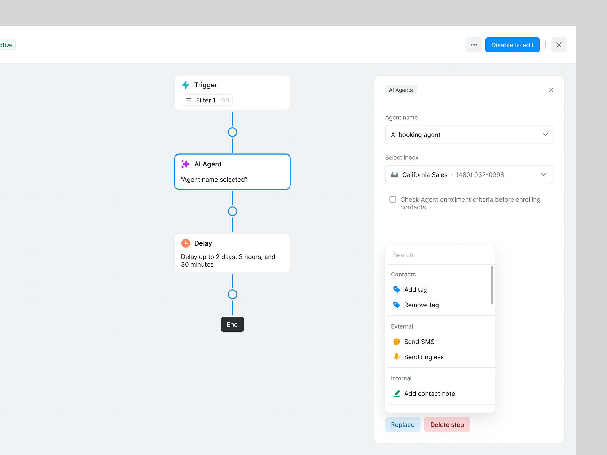 Replace actions in sidebar workflows by Aleksandar Nikcevic on Dribbble