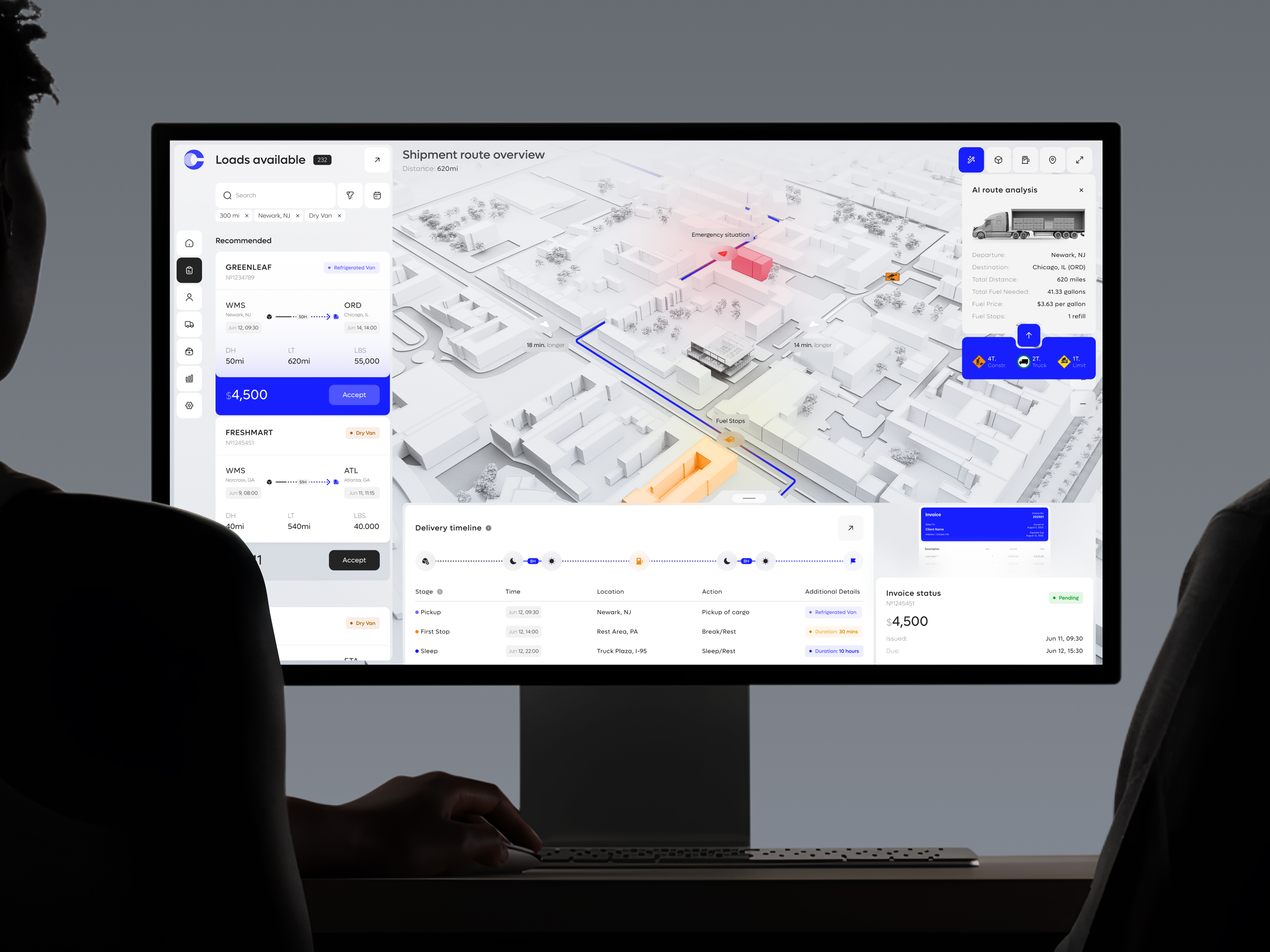 Cargix TMS – Logistics Web Dashboard by Stan D. for RonDesignLab ⭐️ on ...