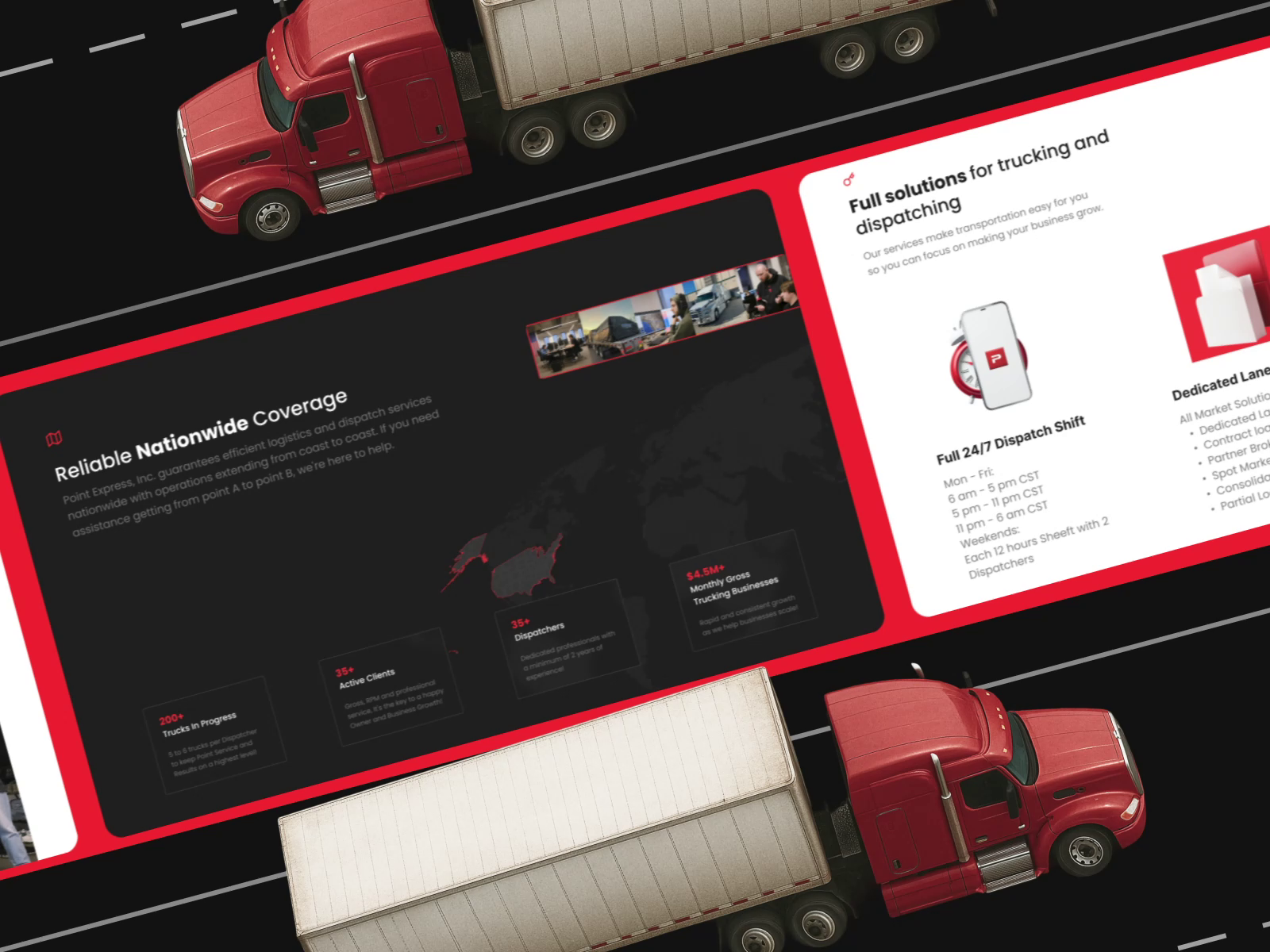 Point Express Logistics - Website by Fivecube on Dribbble