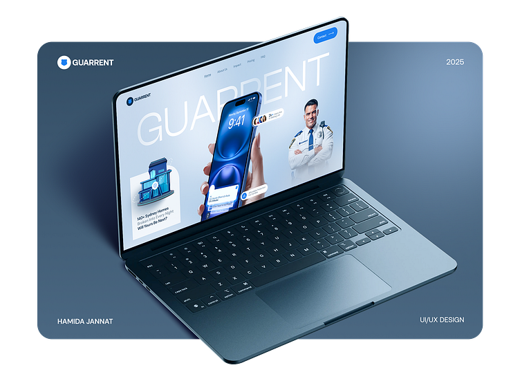 Guarrent - Night Patrol Security Landing Page, web design, UI/UX by ...