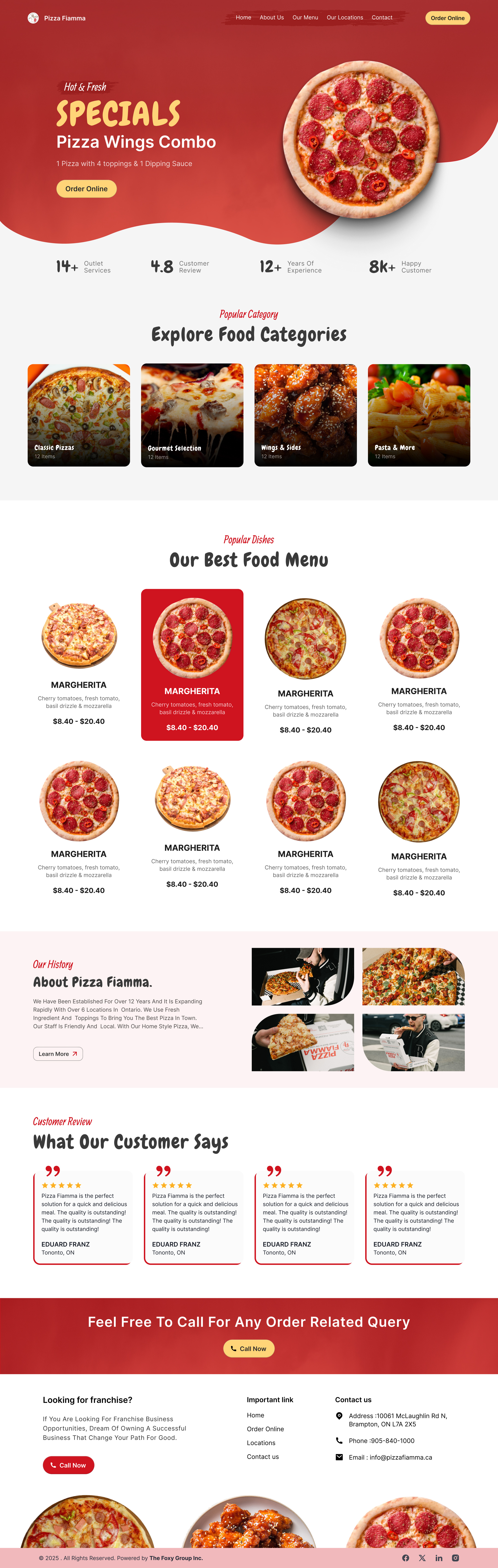 Pizza Fiamma - Pizza Store Design by Ahmed Eehtisham on Dribbble