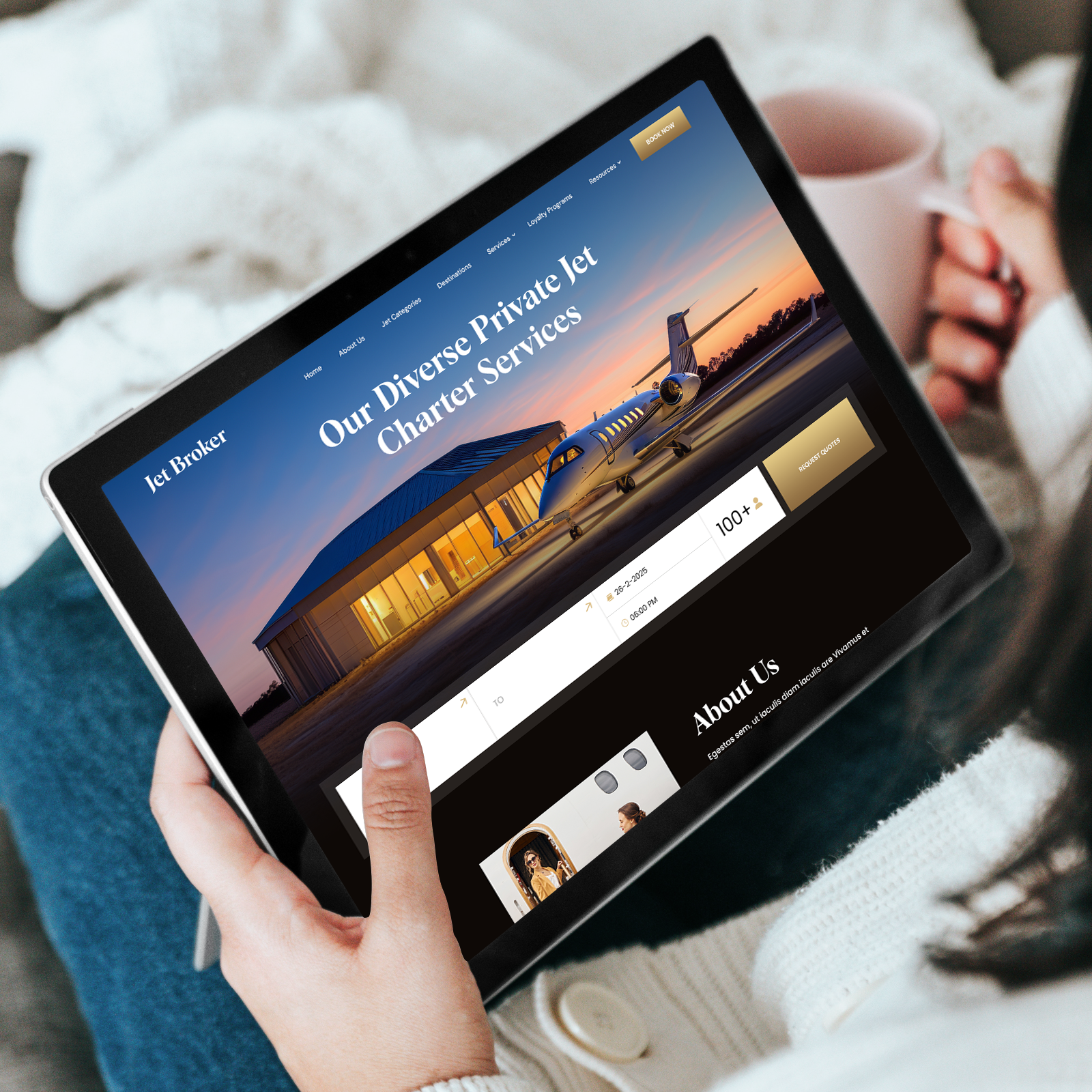 Private Jet Charter Website Design by fox_webtech on Dribbble