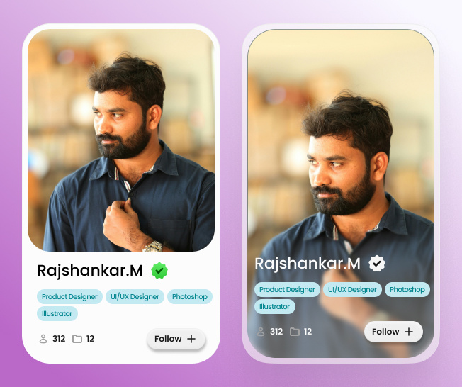Modern Profile Card UI Design by Raj Shankar Mahalingam on Dribbble