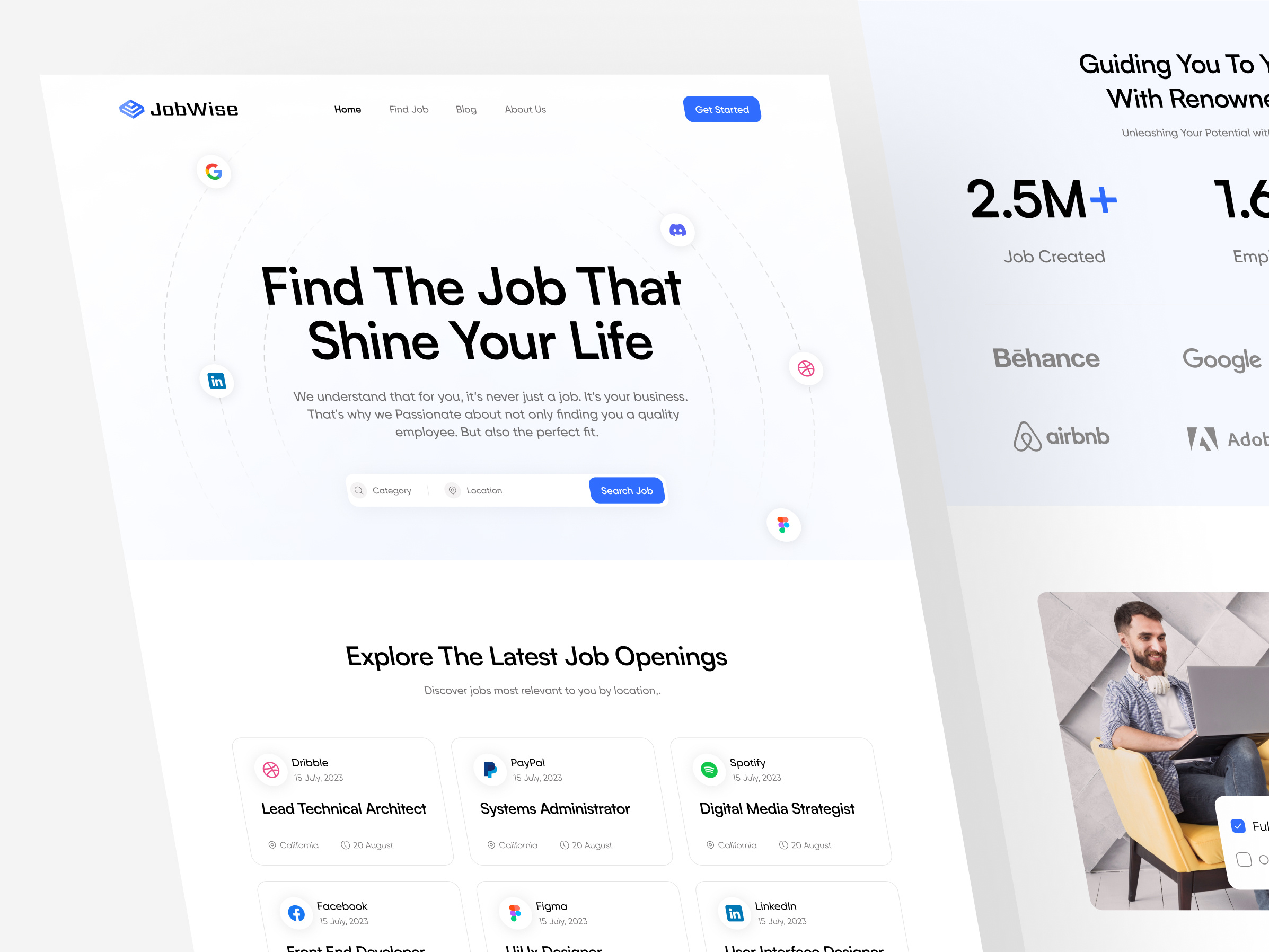 Job Finder Website Design by Hridoy for Zain's Studio on Dribbble