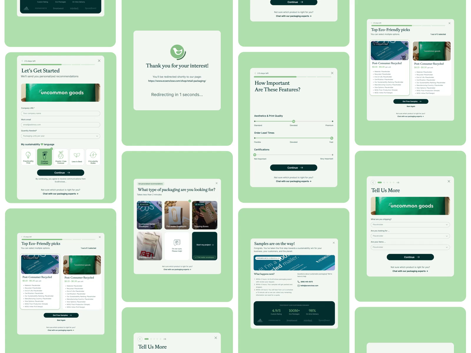 EcoEnclose Custom Quote Tool by eatcaviar on Dribbble