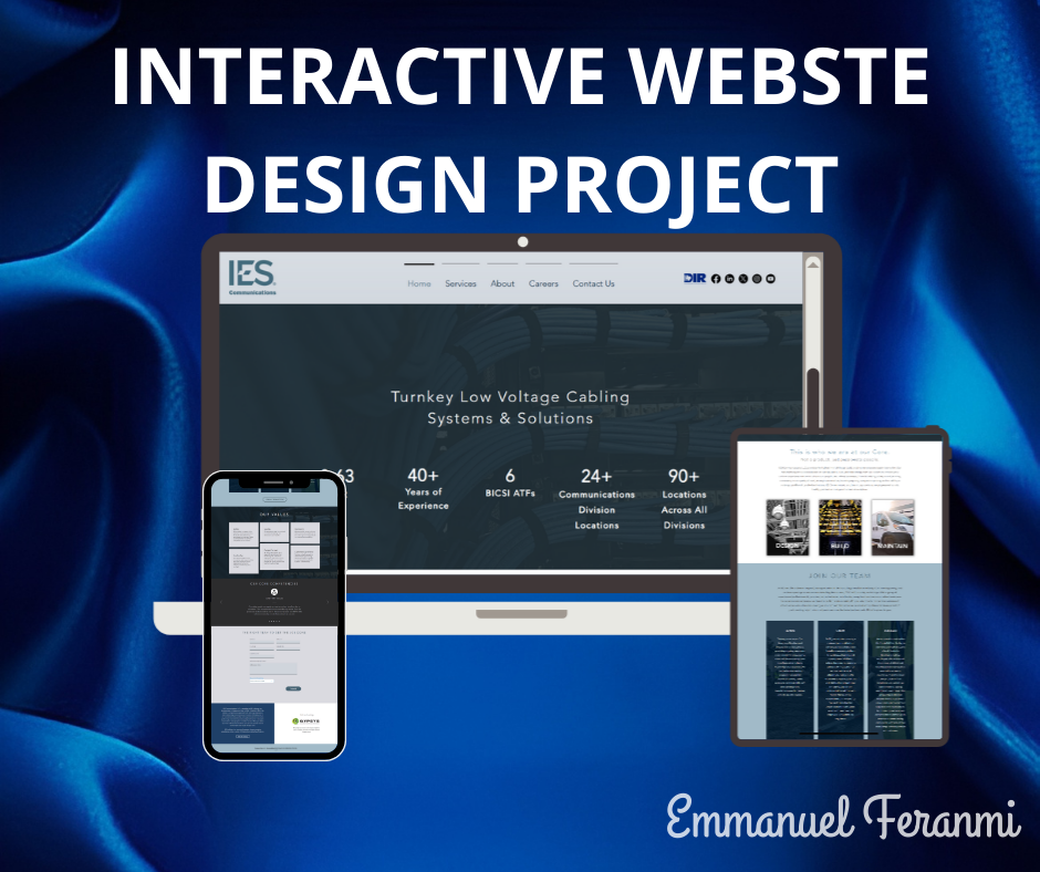 INTERACTIVE WEBSITE DESIGN PROJECT FOR IES by Emmanuel Feranmi on Dribbble