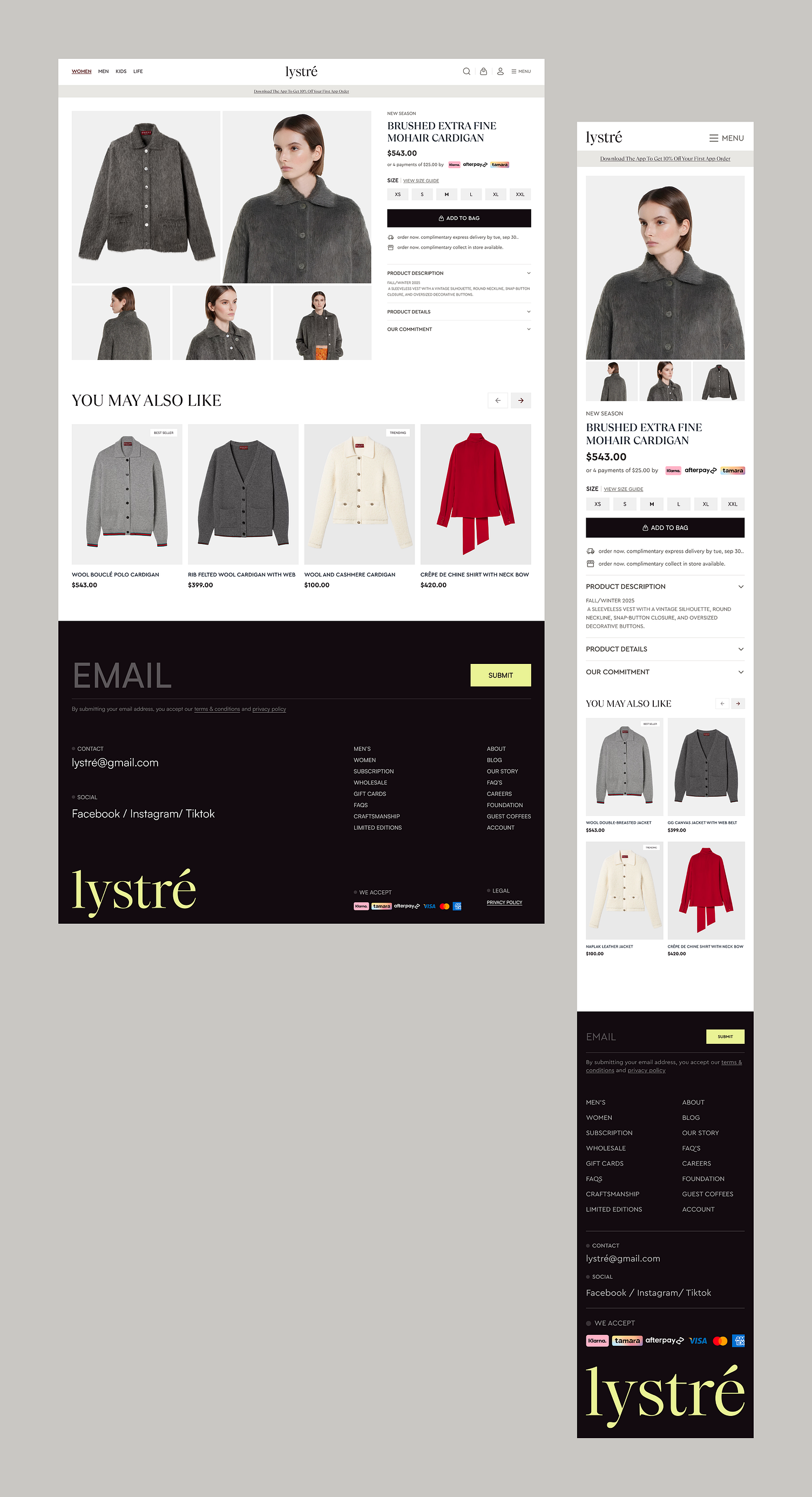 Fashion eCommerce Product Page UI by Dave Omeiza Framer Developer on ...